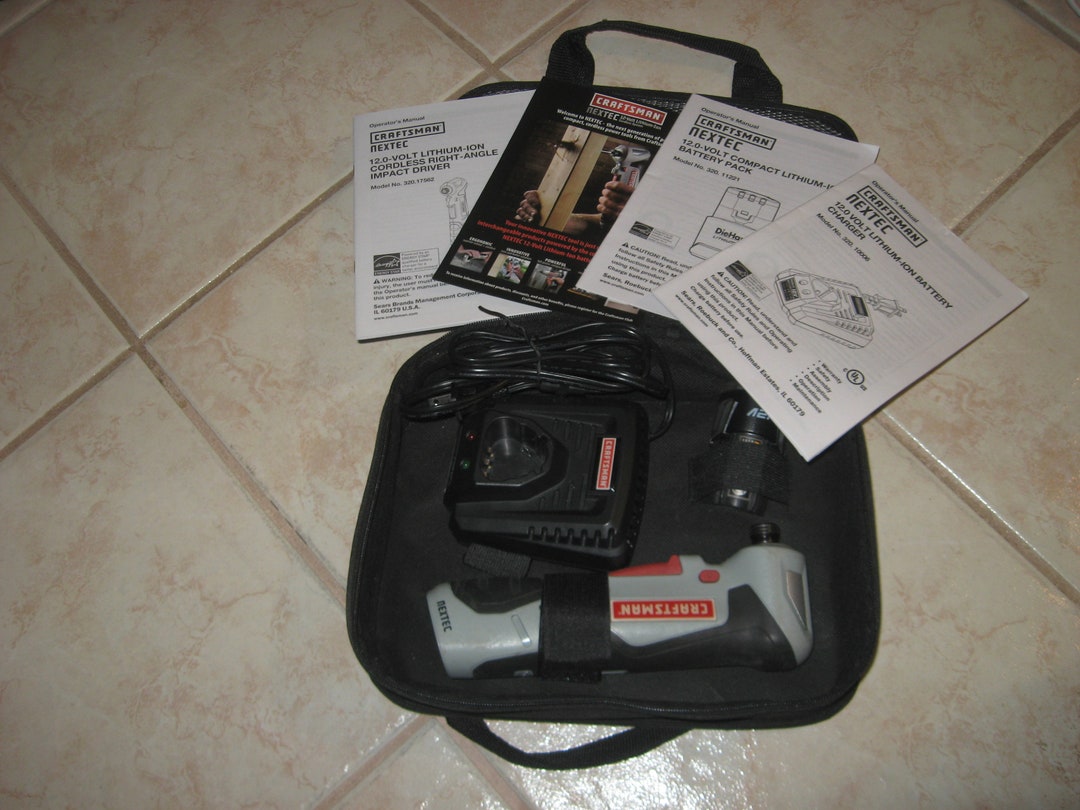 Craftsman Nextec 12V Right Angle Impact Driver Kit Tool, Charger ...