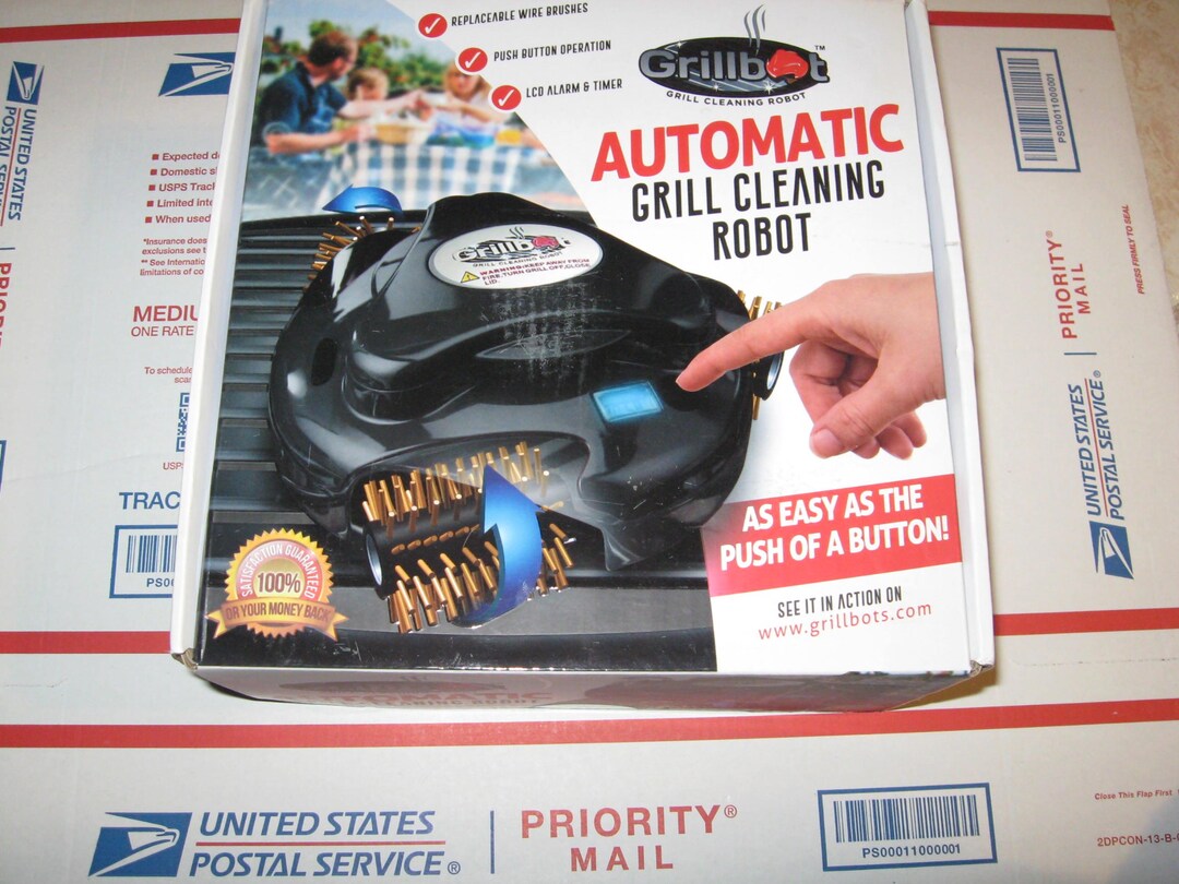 NEW Sealed Grillbot Automatic Grill Cleaning Robot & CHARGER Black - Etsy