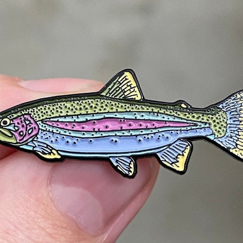 Rainbow Trout Lapel Pin CC105 Fish Fishing Fishermen and | Etsy