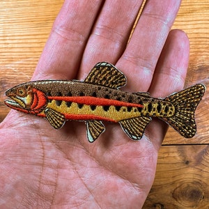 Golden Trout Embroidered Iron-on Patch: Angler Gift - Etsy