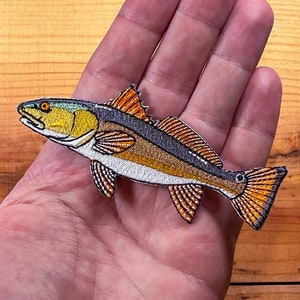 Redfish Iron-on Patch: Embroidered Fish Applique - Etsy