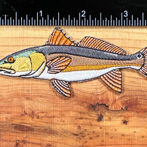 Redfish Iron-on Patch: Embroidered Fish Applique - Etsy