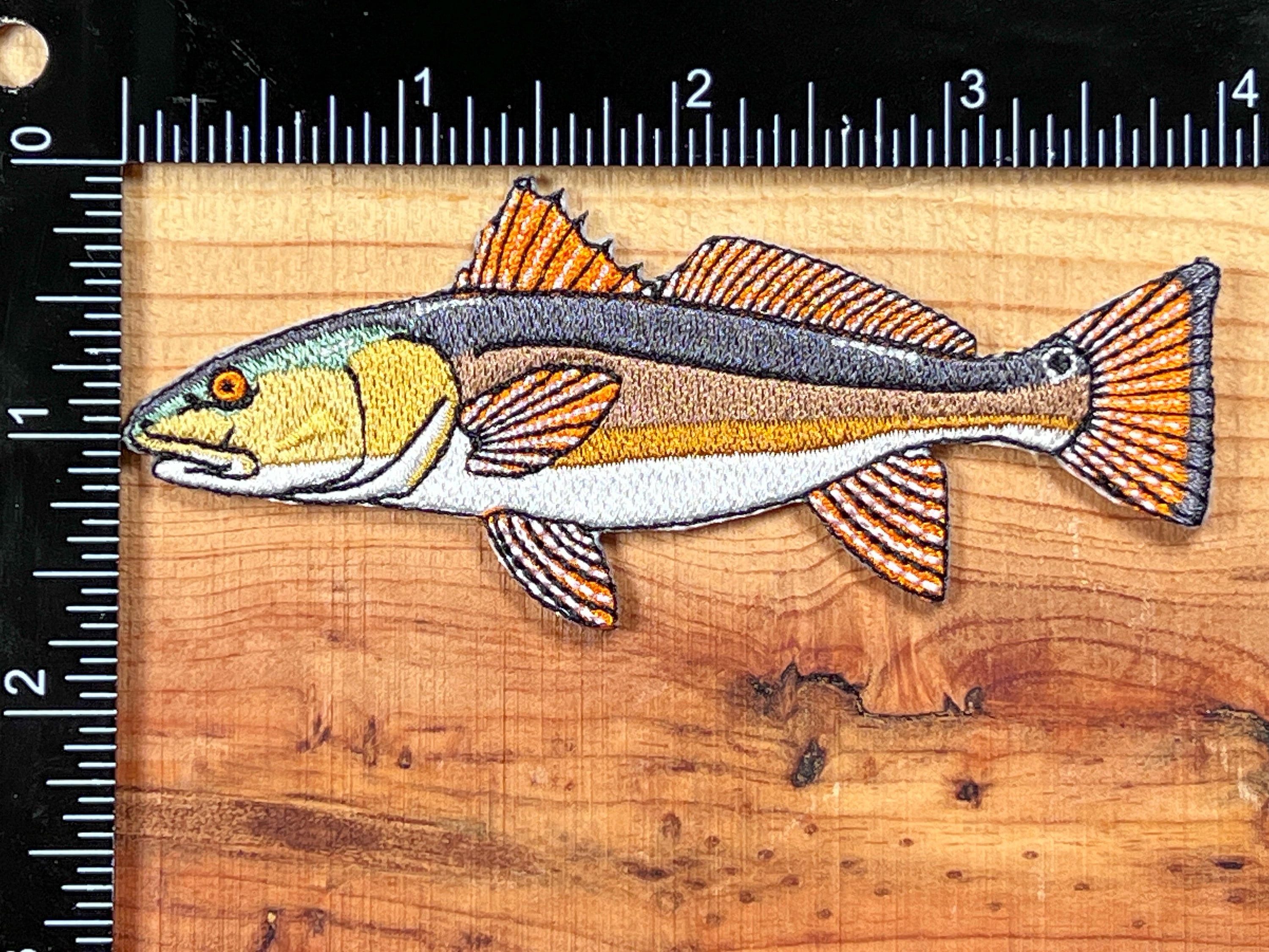 Redfish Iron-on Patch: Embroidered Fish Applique - Etsy