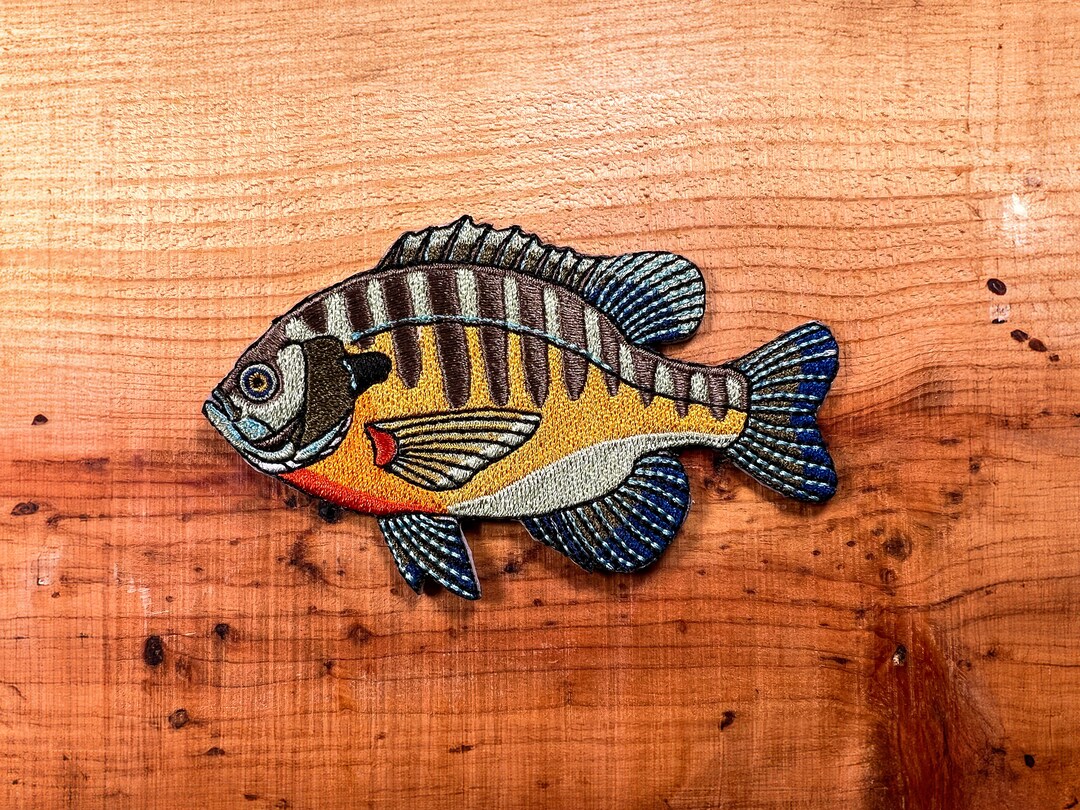 Bluegill Embroidered Iron-on Patch: Fishing Angler Gift - Etsy