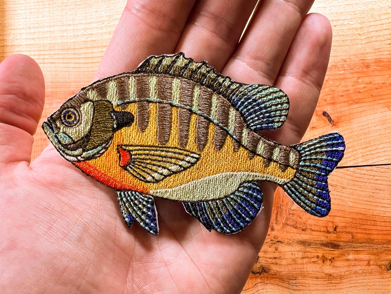 Bluegill Embroidered Iron-on Patch: Fishing Angler Gift - Etsy