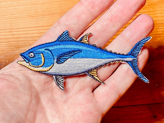 Bluefin Tuna Iron-on Embroidered Patch Quality Fish Patches | Etsy