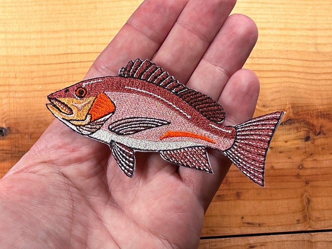 Red Snapper Iron-on Embroidered Patch Quality Fish Patches - Etsy