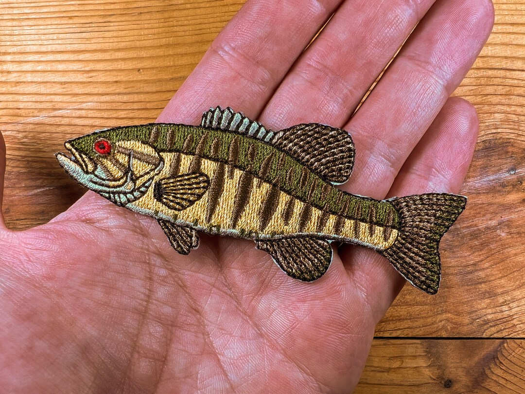 Smallmouth Bass Embroidered Patch Quality Fish Patches for - Etsy