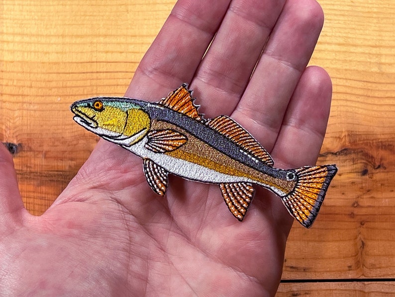 Redfish Iron-on Patch: Embroidered Fish Applique - Etsy