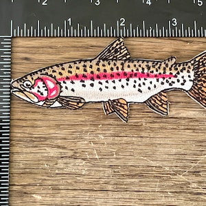 Trout Embroidered Iron-on Patch Set: Fly Fishing Patches - Etsy