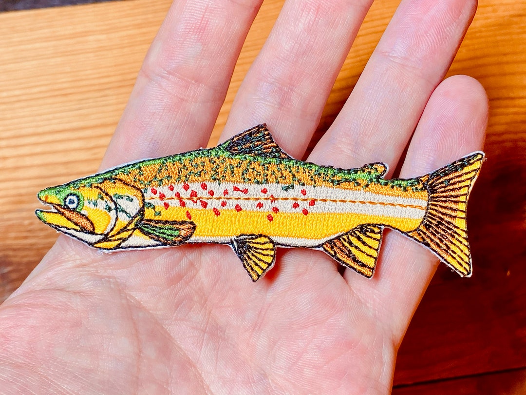 Brown Trout Iron-on Patch Quality Fish Embroidered Patch - Etsy