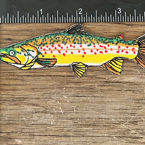 Trout Embroidered Iron-on Patch Set: Fly Fishing Patches - Etsy