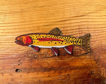 Cutthroat Trout Fish Art Patch - Etsy