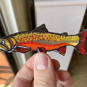 Trout Patch Set of 4 | Rainbow (x2), Brook, Brown | Quality Embroidered ...