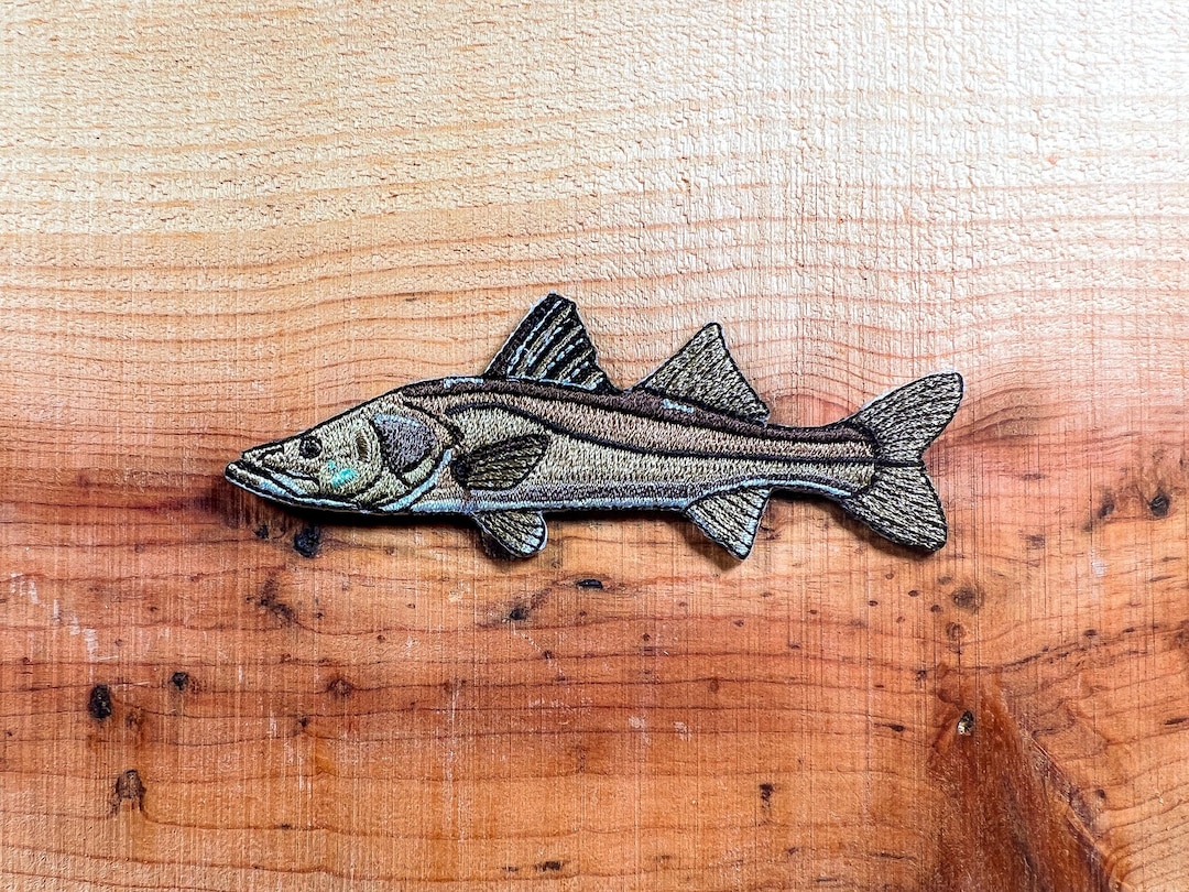 Snook Embroidered Patch: Iron-on Fish Patch for Jackets - Etsy