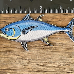 Bluefin Tuna Iron-on Embroidered Patch | Quality Fish Patches for ...