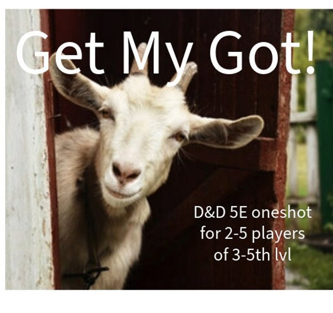 Get My Goat: D&D Sidequest, One Shot, for 5E, Dungeons and Dragons ...