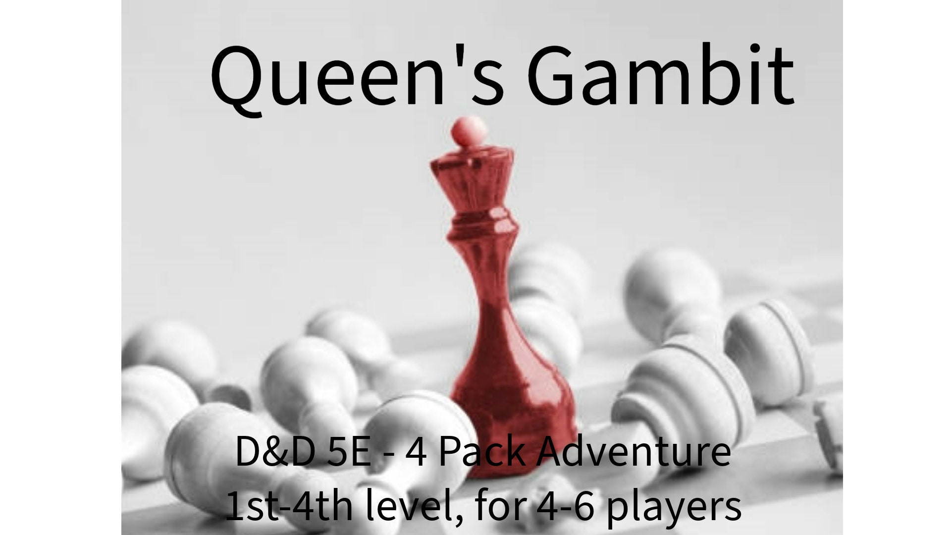 The Queen's Gambit: Dungeons and Dragons, D&D, 5E, 4 Adventures for 1st ...