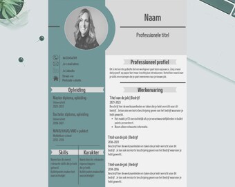 Dutch CV Template Dutch CV Template Modern With Photo | Etsy