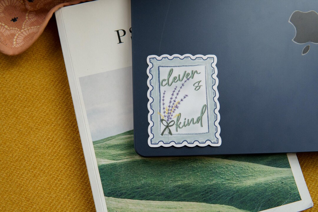 Clever & Kind - Post Stamp Sticker - for Laptop, Water Bottle, or Car ...