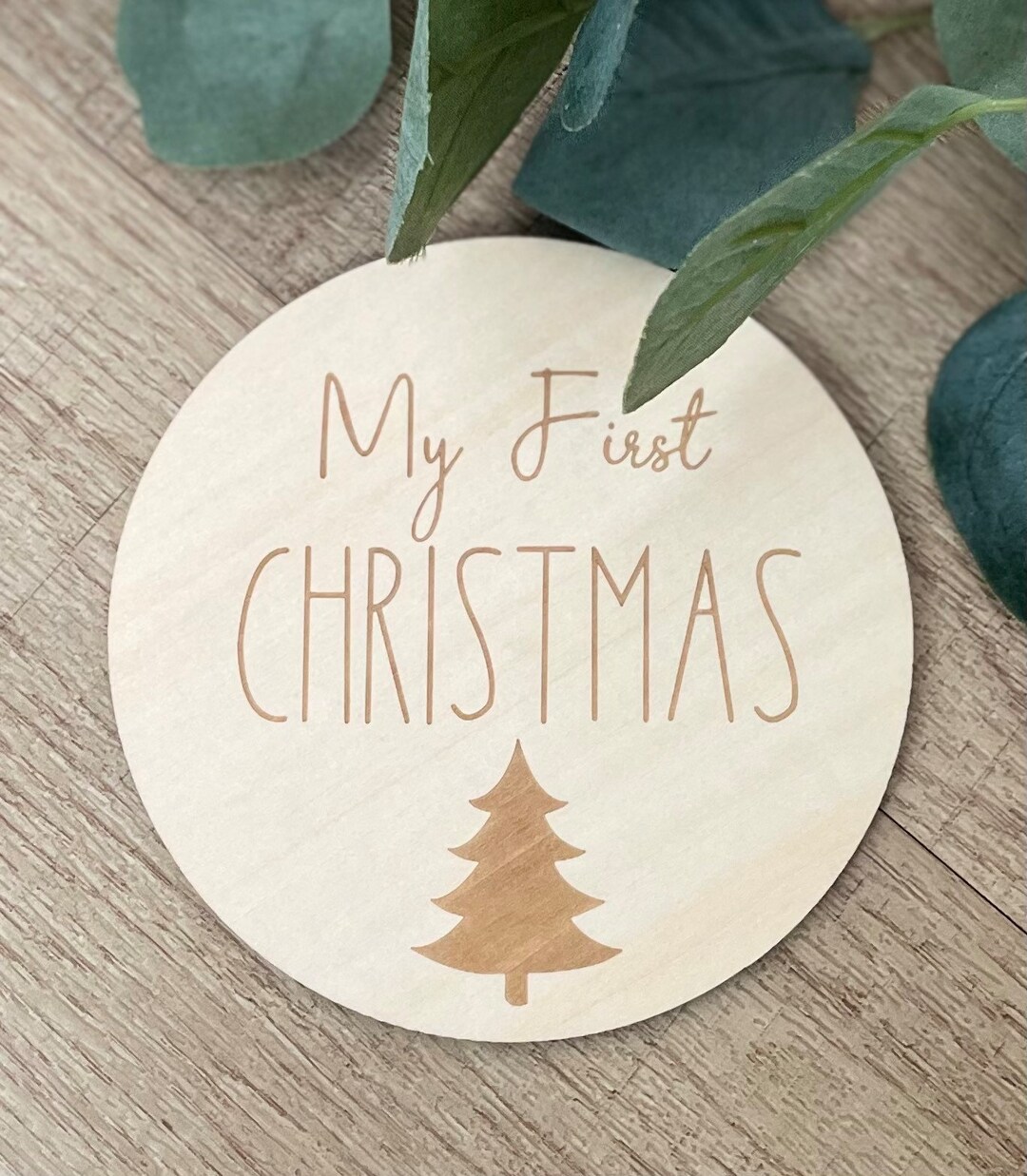 My First Christmas Disc Milestone Disc Personalised Baby - Etsy