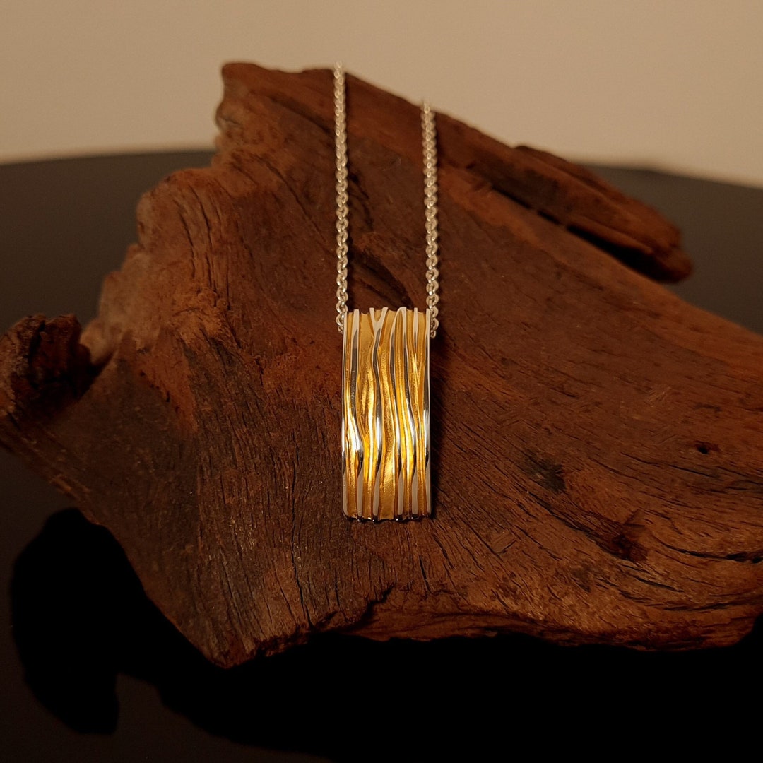 Structure Pendant Silver Pendant Gold-plated Pendant Made of Silver ...