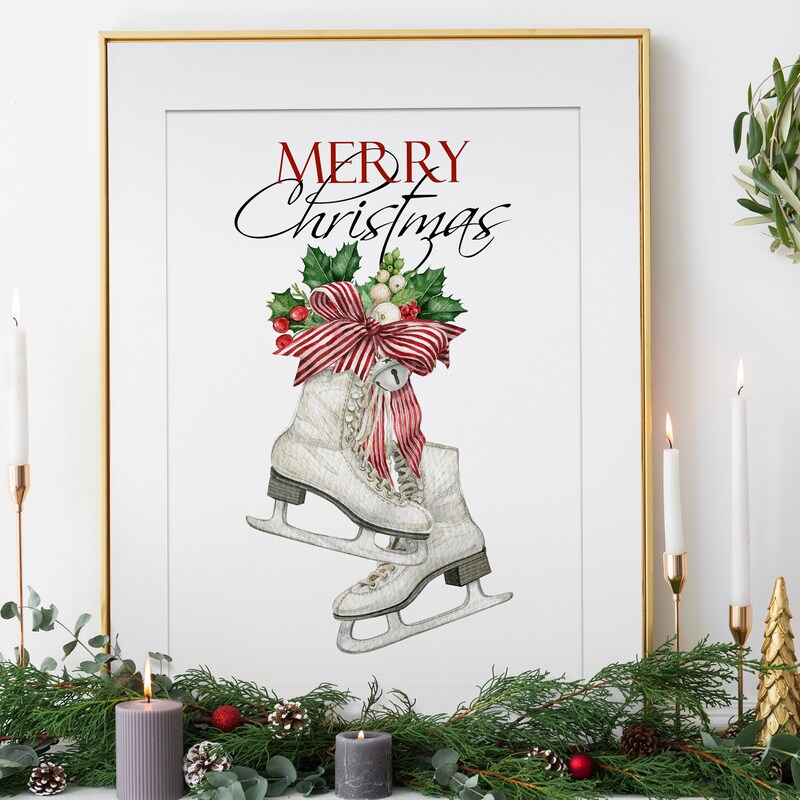 Ice Skating Print - Etsy