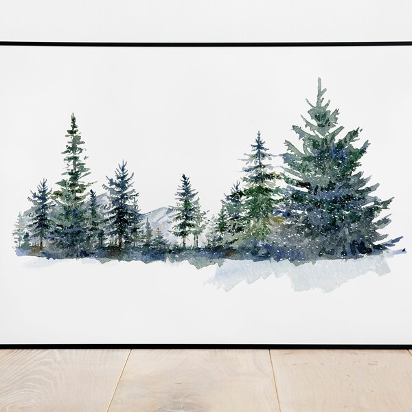 Winter Tree Print - Etsy