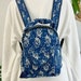 Quilted Cotton Handprint Mini Cute Indigo Blue Backpack Sustainable ...