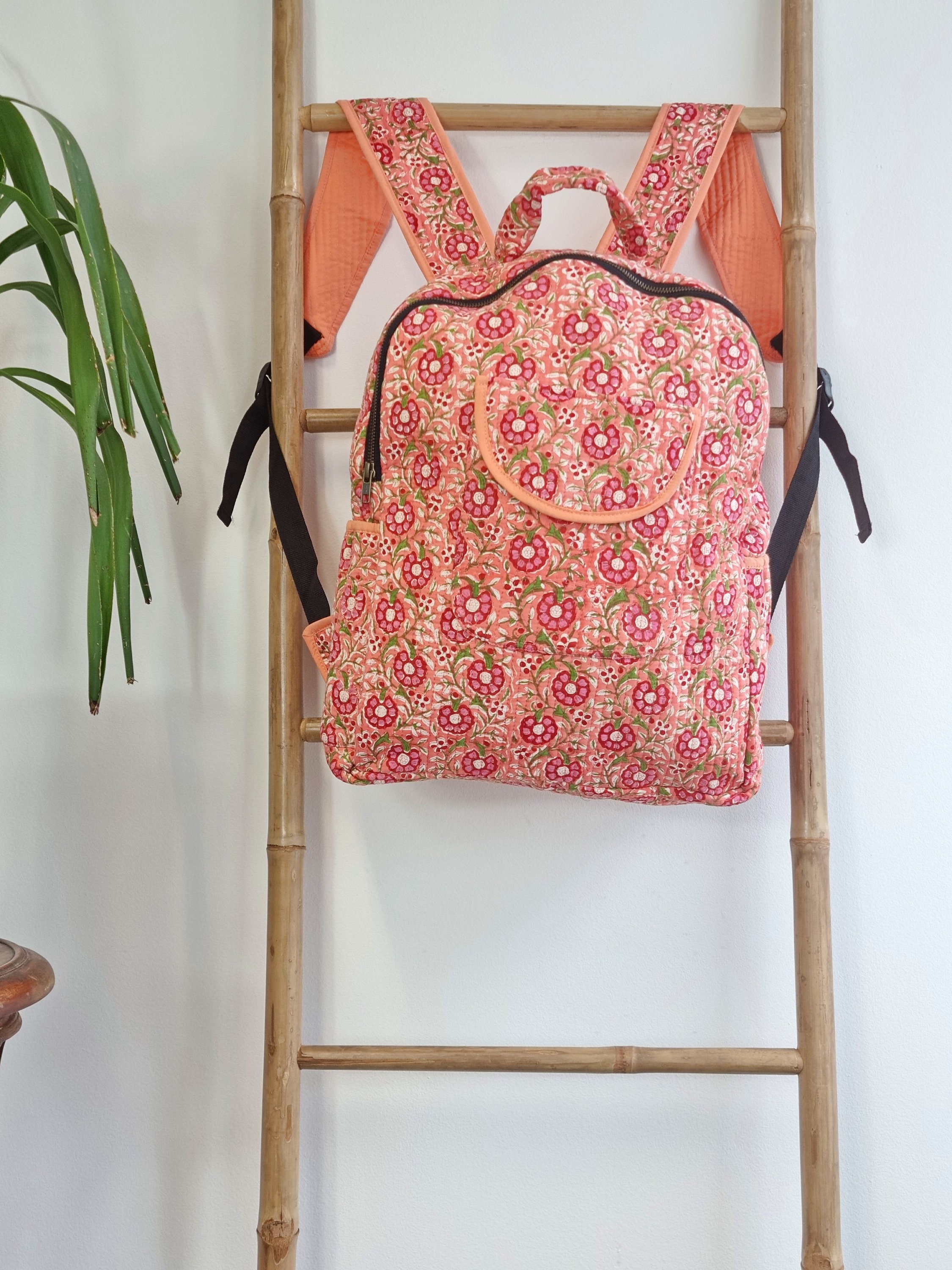 Quilted Cotton Handprint Large Backpack Eco Friendly - Etsy