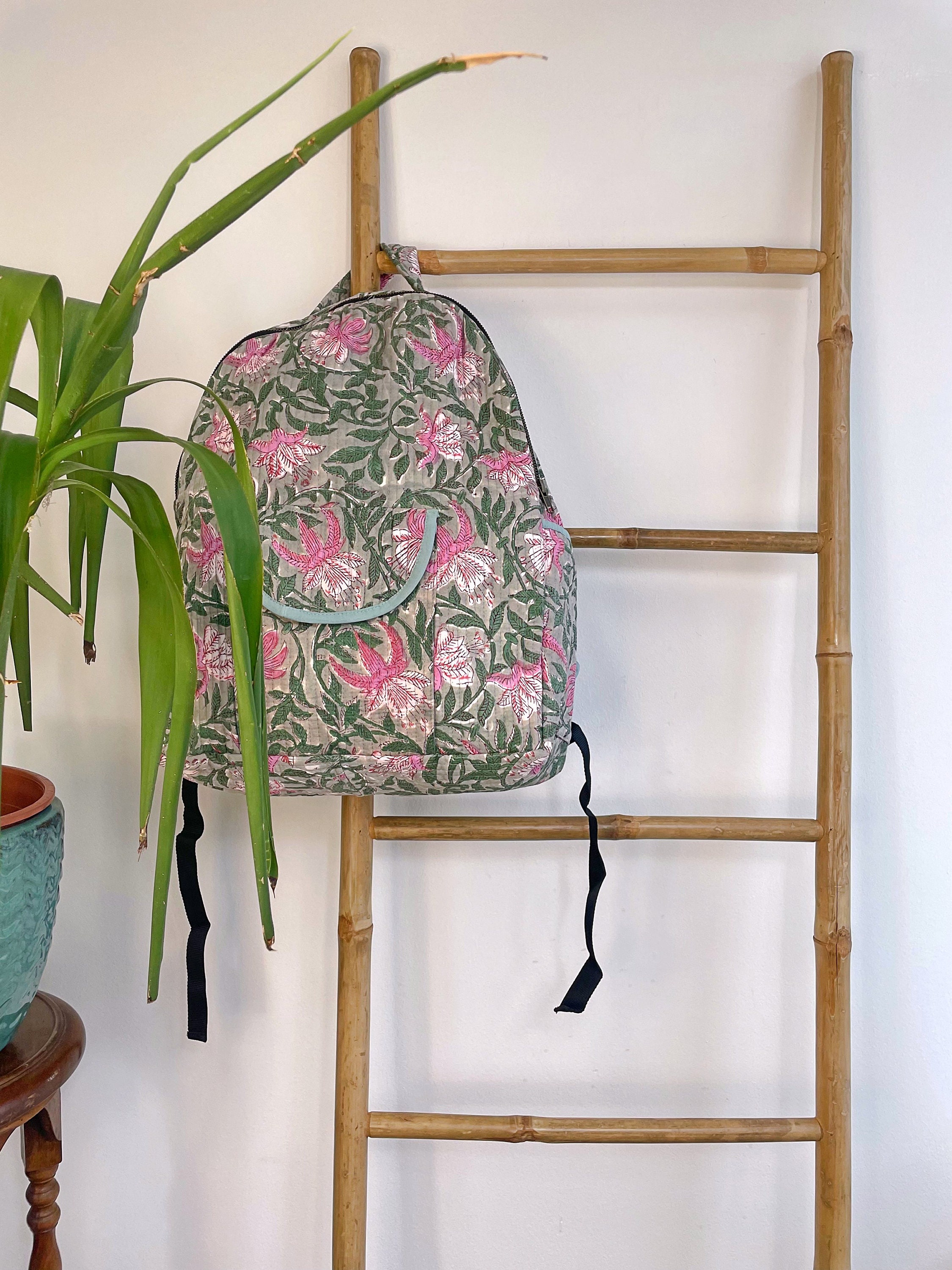 Quilted Cotton Handprint Large Backpack Eco Friendly - Etsy