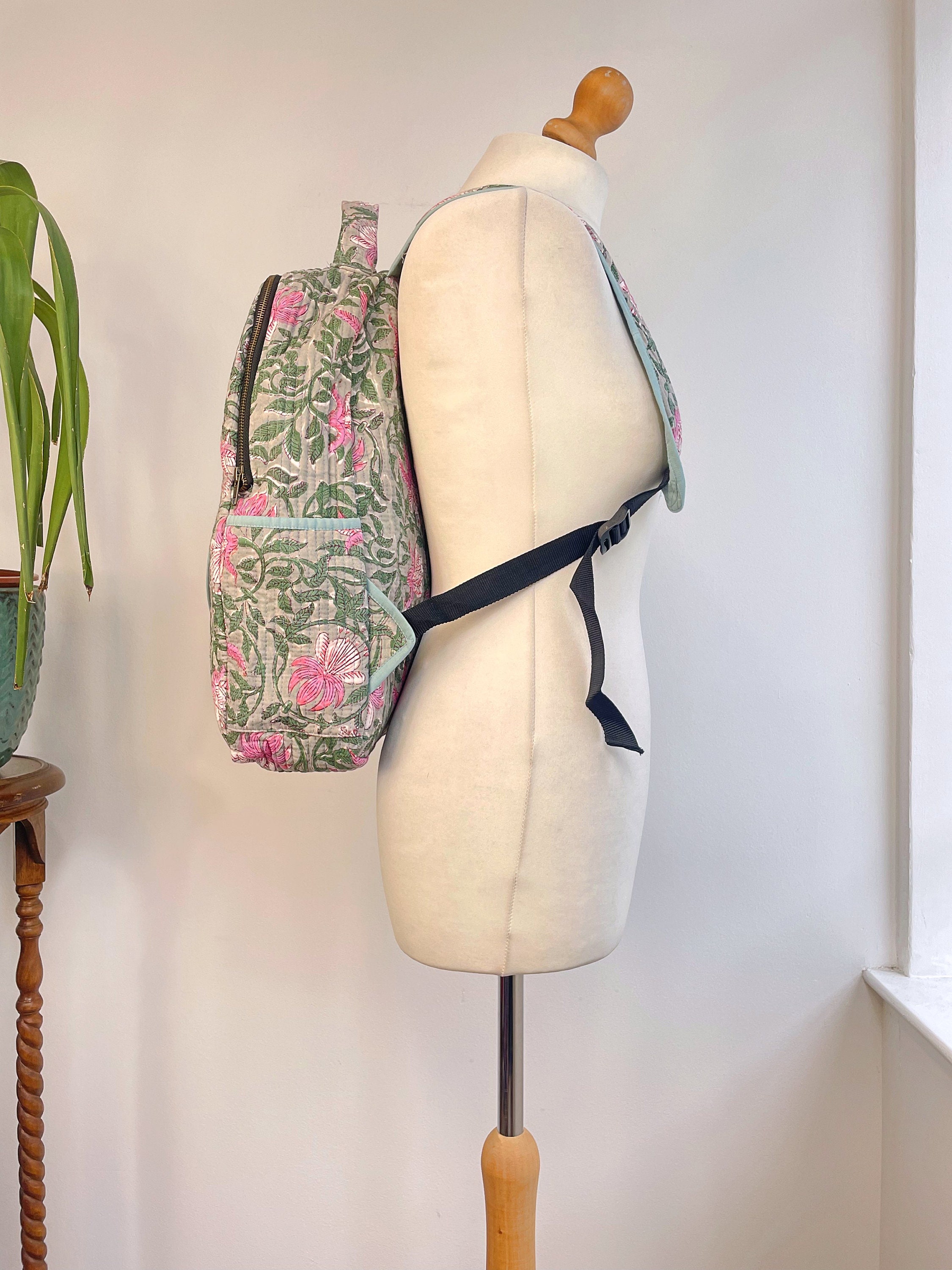 Quilted Cotton Handprint Large Backpack Eco Friendly - Etsy