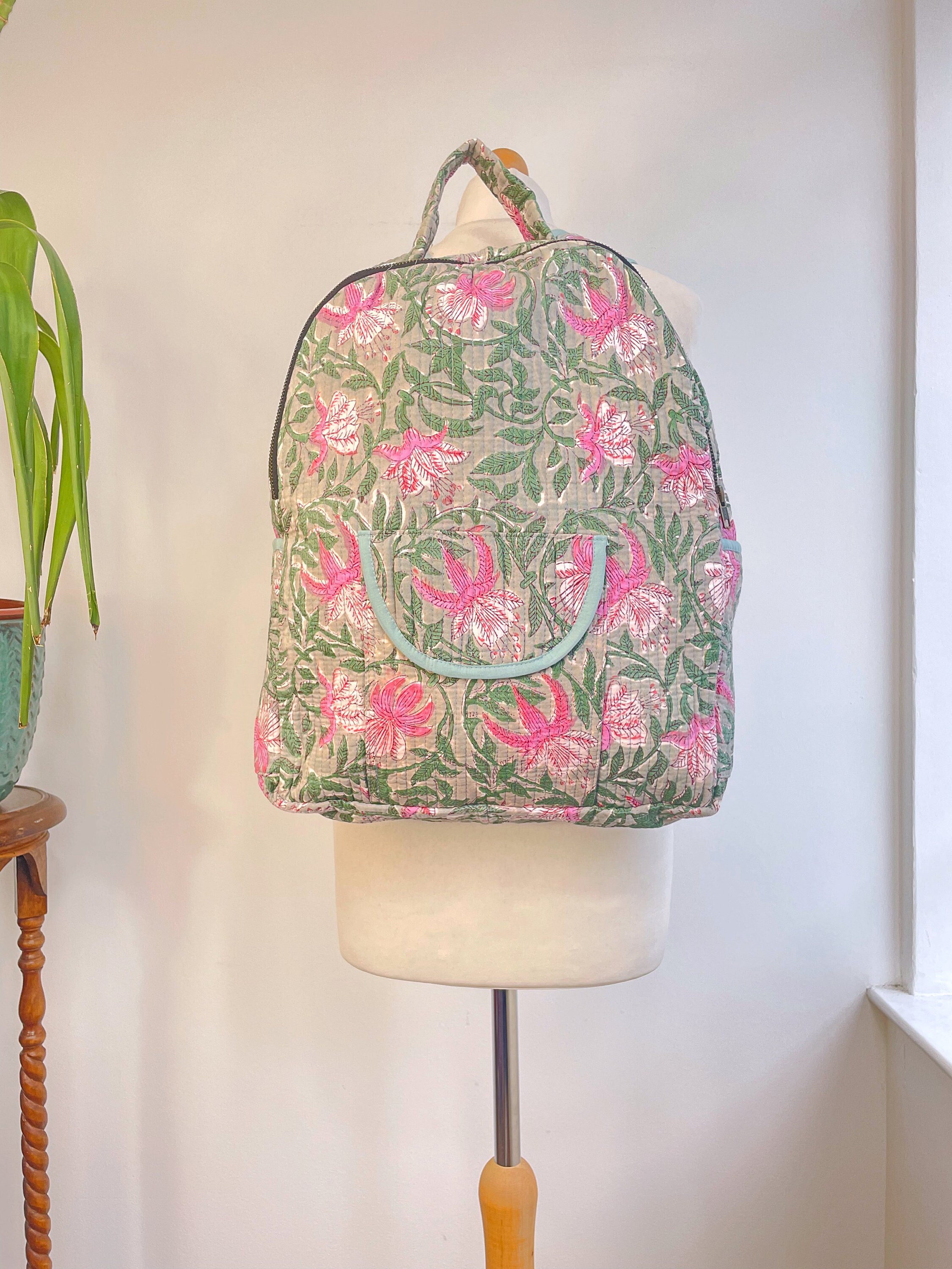Quilted Cotton Handprint Large Backpack Eco Friendly - Etsy