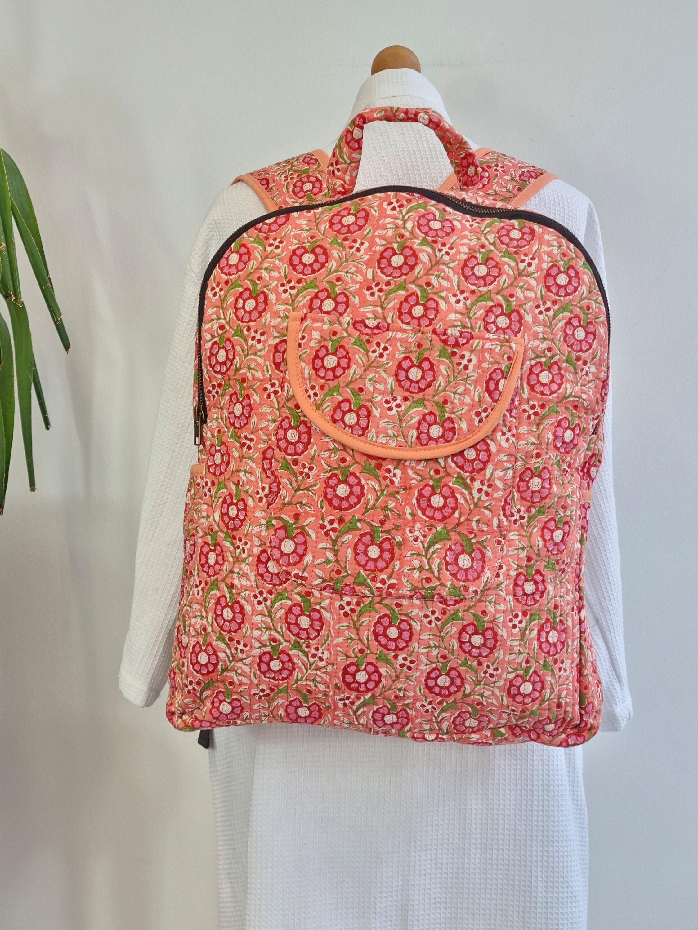 Quilted Cotton Handprint Large Backpack Eco Friendly - Etsy