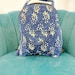 Quilted Cotton Handprint Mini Cute Indigo Blue Backpack Sustainable ...