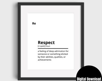 Respect Poster - Etsy