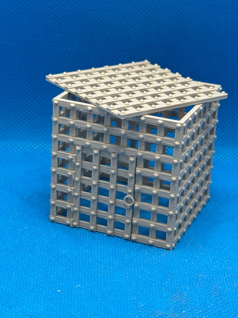 FDM 3D Printed Cage, Dungeons and Dragons, 28mm Miniature - Etsy