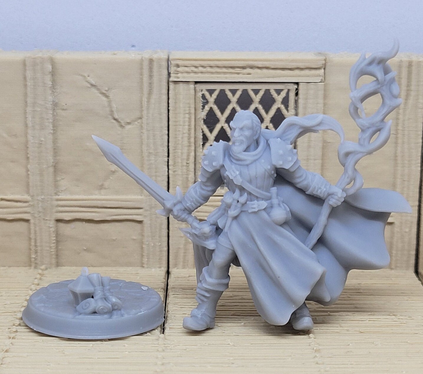 Wappellious Spellbrush Fighter/wizard Mini D&D Dungeons and - Etsy