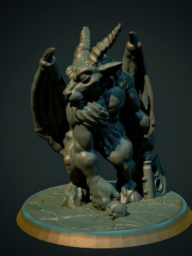 Demon 28mm Miniature Dungeons and Dragons Warhammer - Etsy