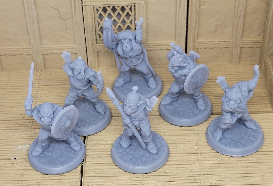 Orc 28mm Miniatures, 6 Mini's, Dungeons and Dragons - Etsy