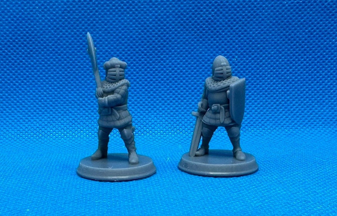 Wolfrib Helmet Knights-2, 28mm Minis, Dungeons and Dragons, - Etsy