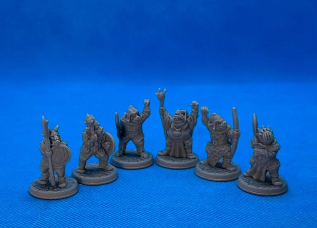 Pig Faced Orc 28mm Miniatures, 6 Mini's, Dungeons and Dragons - Etsy