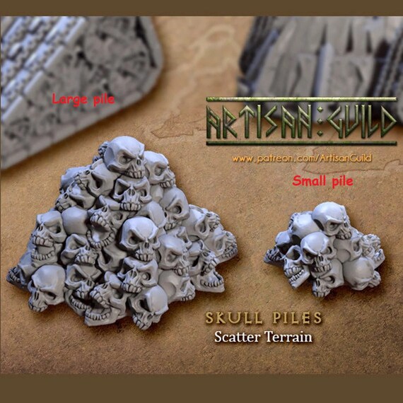 Skull Piles Set of 2 Demon King's Spawn Terrain - Etsy