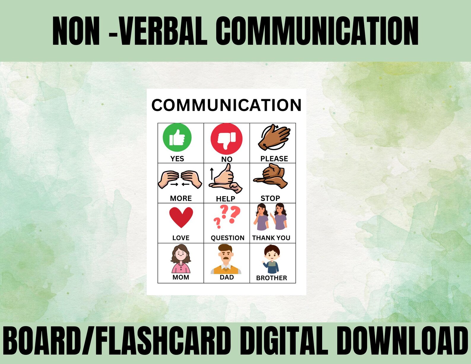 Autism Visual Aid Board, Non Verbal Communication Board, Learning Aid ...