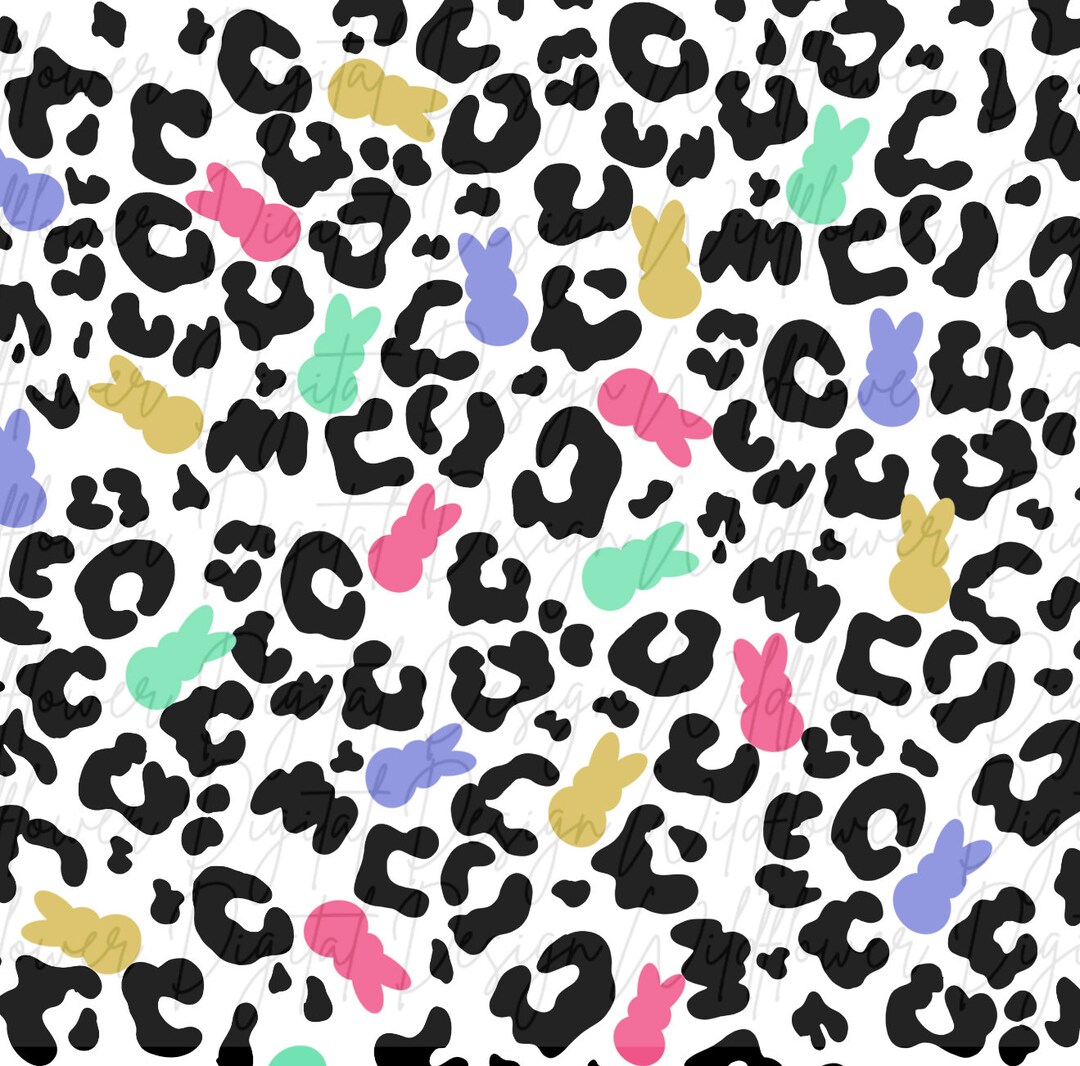 Easter Leopard, Easter Png Background, Bunny Leopard, Seamless ...