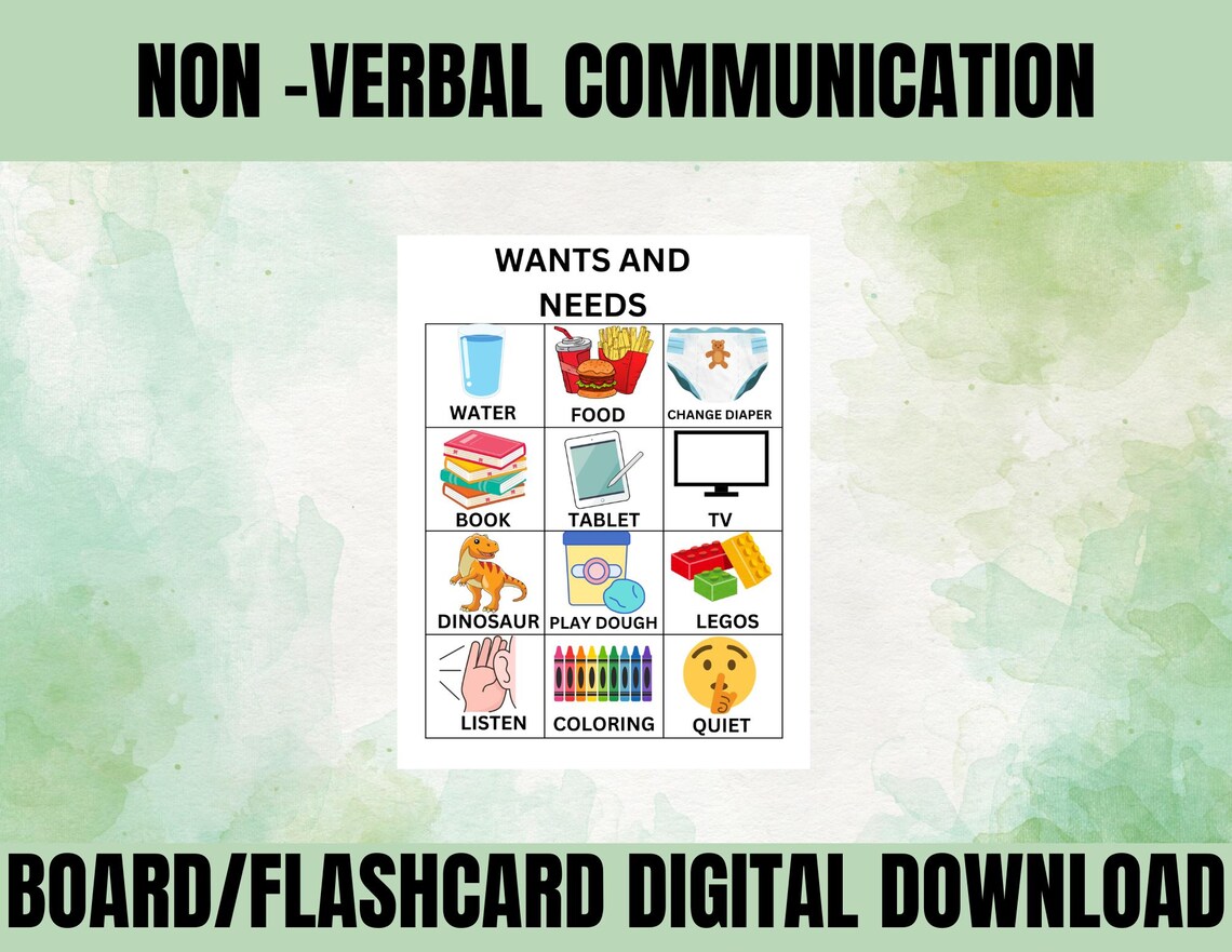 Autism Visual Aid Board, Non Verbal Communication Board, Learning Aid ...