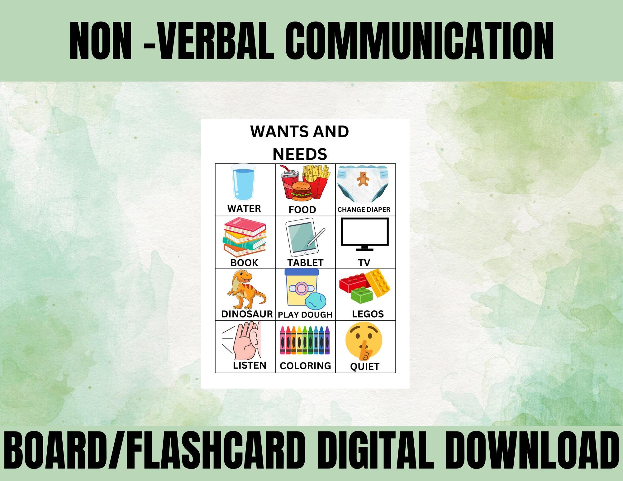 Autism Visual Aid Board, Non Verbal Communication Board, Learning Aid ...