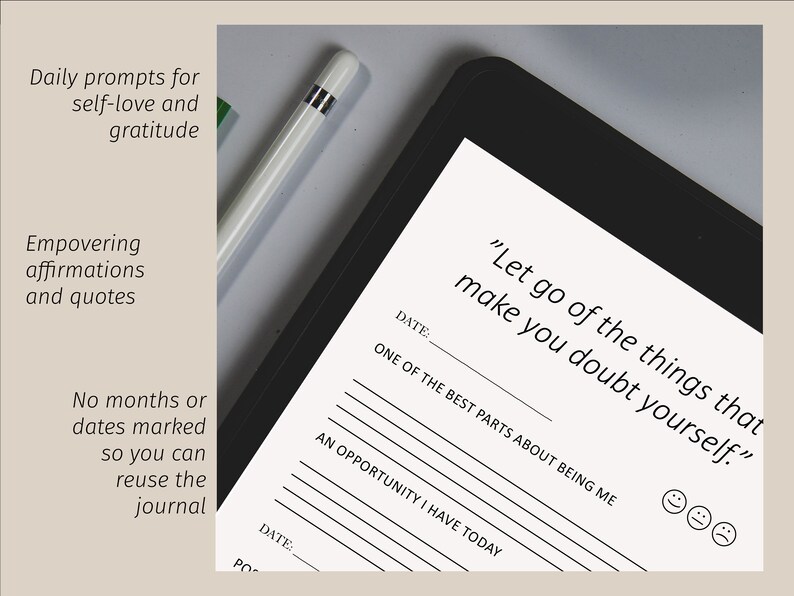 Digital Gratitude Journal With Prompts - 365 Pages With Quotes ...