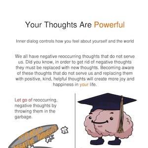 Cbt/reframing Therapy Worksheet, Replace Negative Thoughts, Individual ...