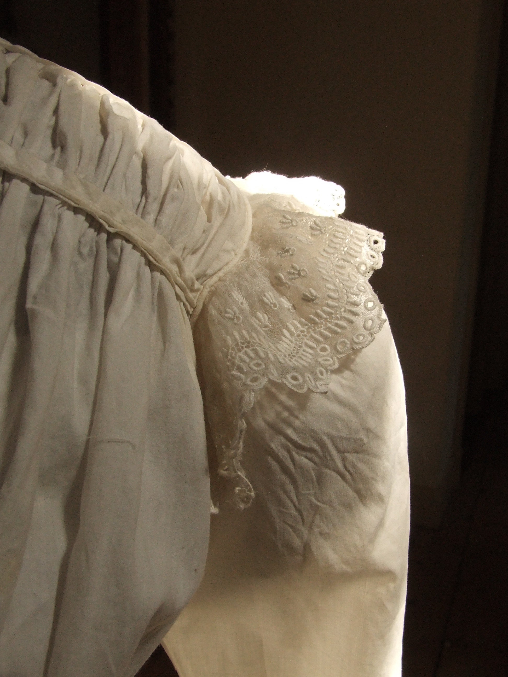 Georgian, Regency Fine White Cotton Batiste Dress With Delicate Amazing ...